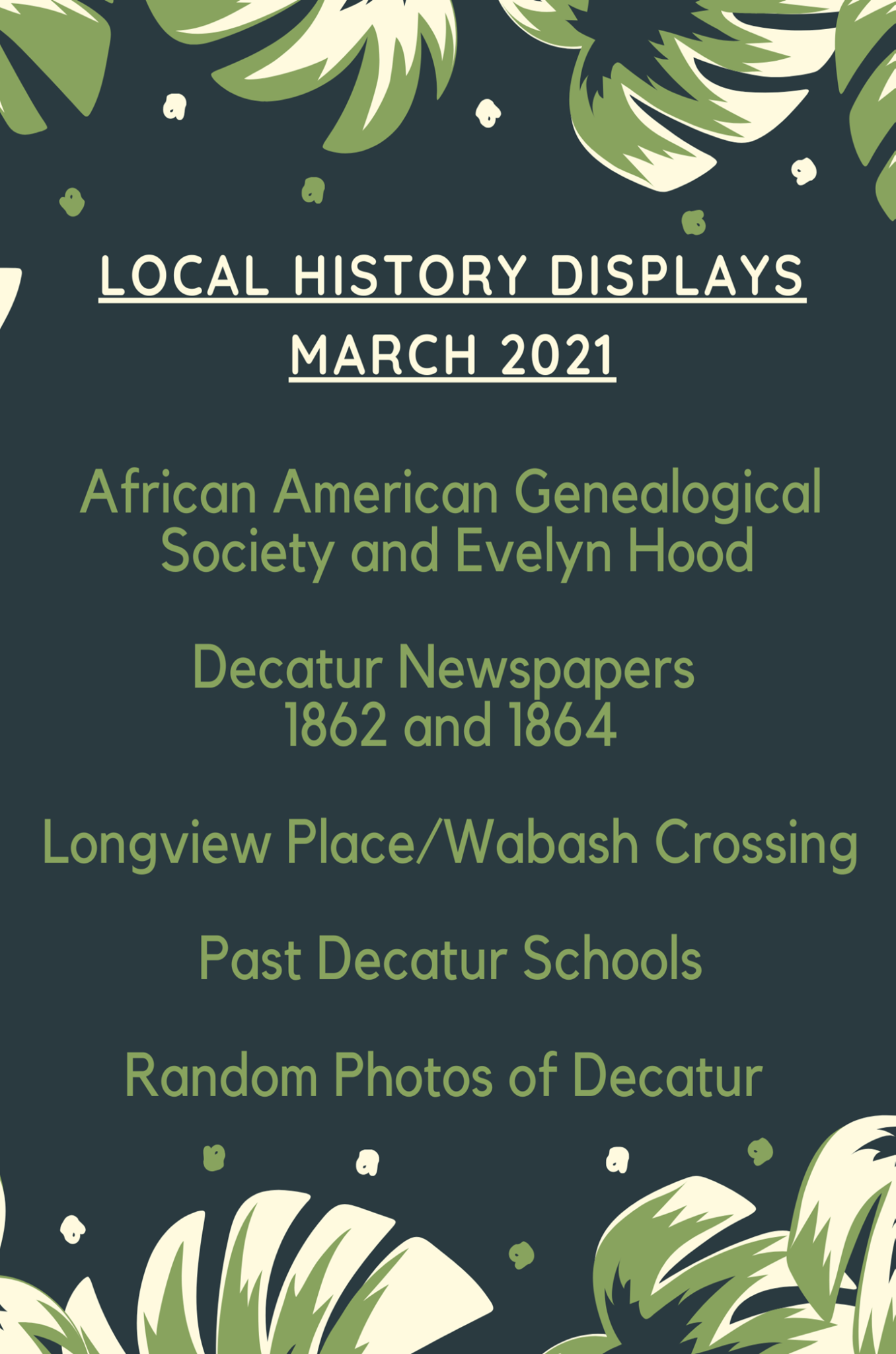 Local History - Past Displays | Decatur, IL Public Library