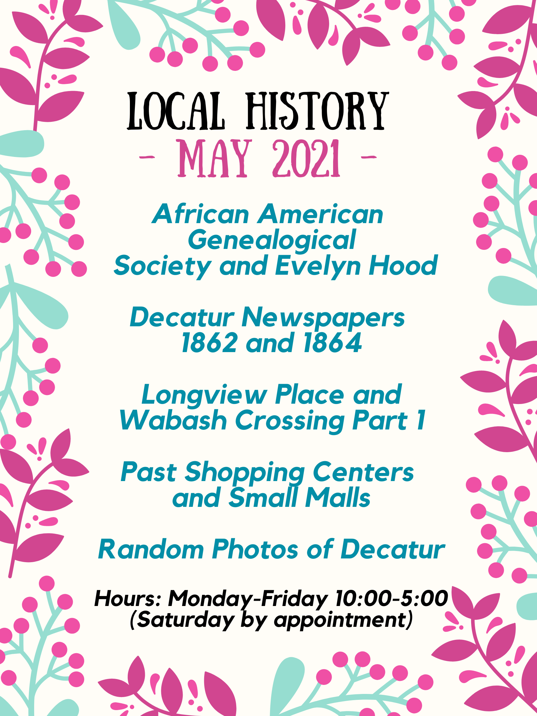 Local History - Past Displays | Decatur, IL Public Library